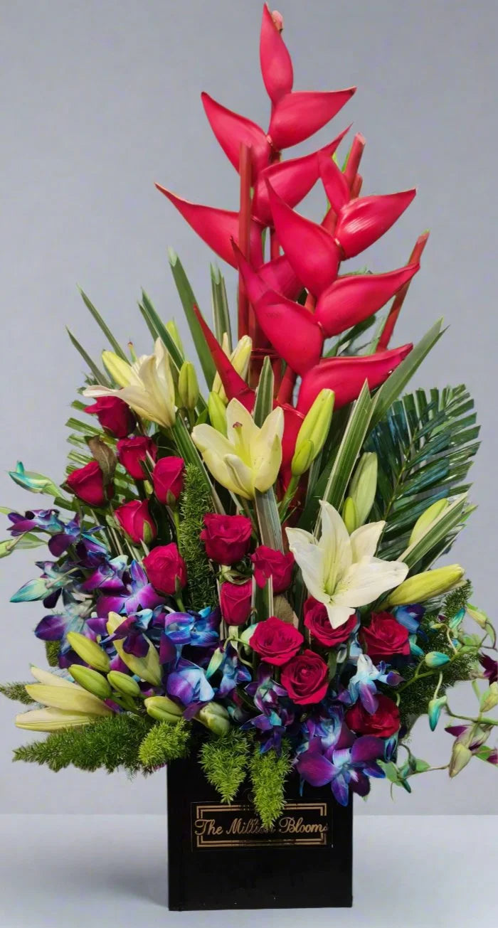 Bird of Paradise and Classic Roses - Flower Point Jalandhar - Florist ...